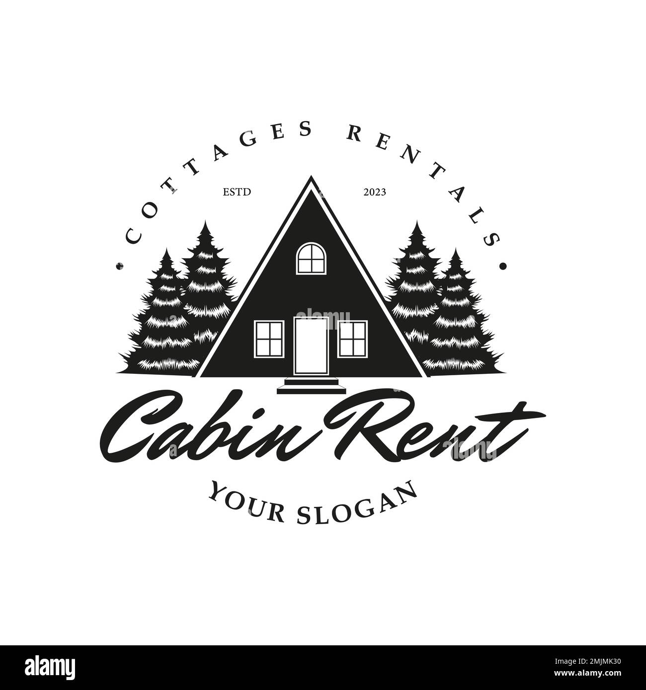 Isolated mountain cabin in Cut Out Stock Images & Pictures - Alamy