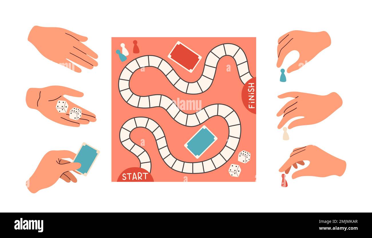 Family playing table game Cut Out Stock Images & Pictures - Alamy