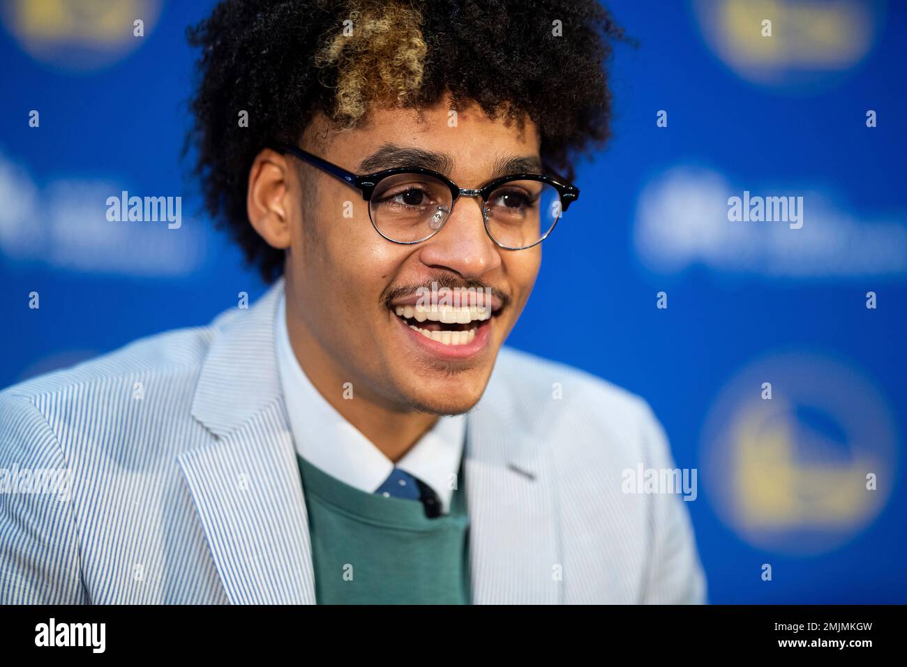 Golden State Warriors NBA basketball draft pick Jordan Poole speaks ...