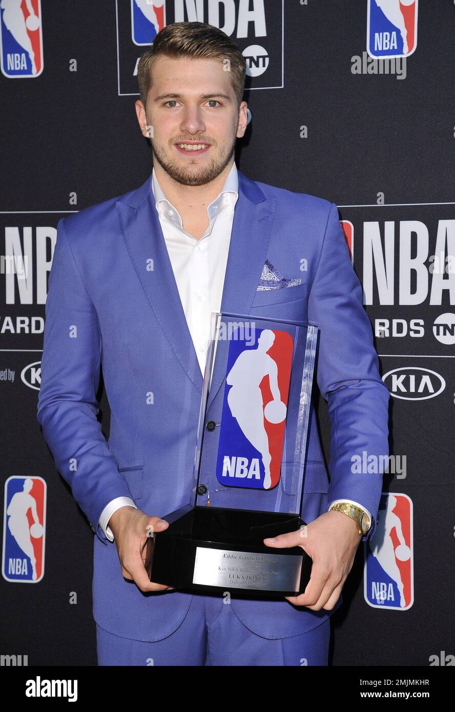 Nba Player Luka Doncic Of The Dallas Mavericks Poses In The Press