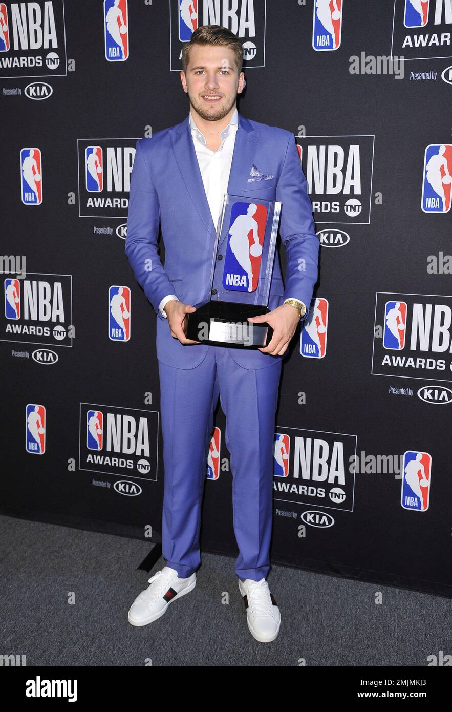 Nba Player Luka Doncic Of The Dallas Mavericks Poses In The Press