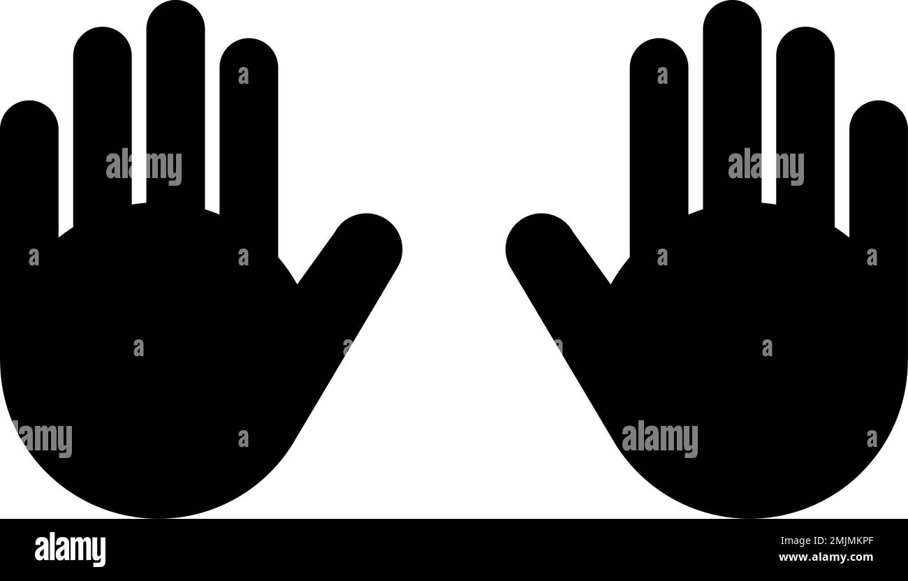 Stylized Simple Left and Right Hands Icon. Vector Image Stock Vector ...