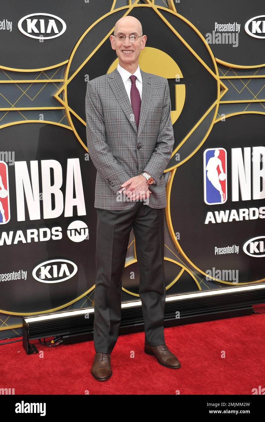 NBA Commissioner Adam Silver arrives at the NBA Awards on Monday, June ...