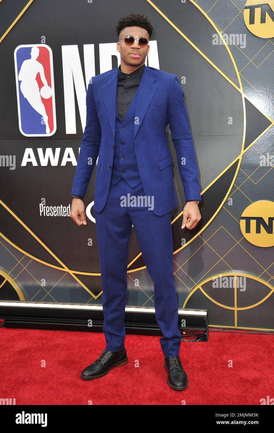 NBA player Giannis Antetokounmpo, of the Milwaukee Bucks, arrives at ...