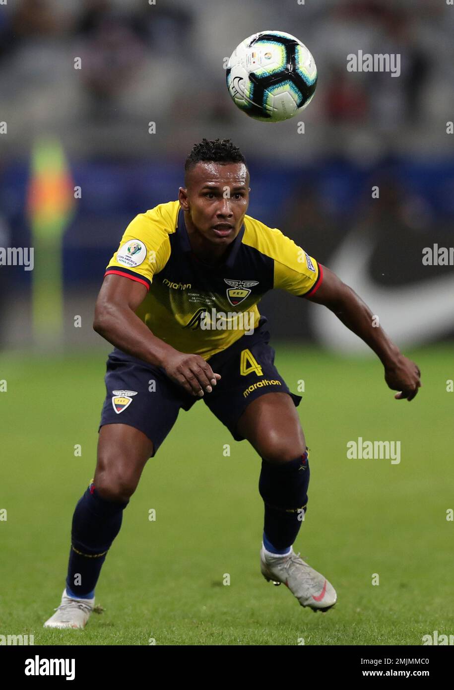 Ecuador's Pedro Velasco eyes the ball during a Copa America Group C ...