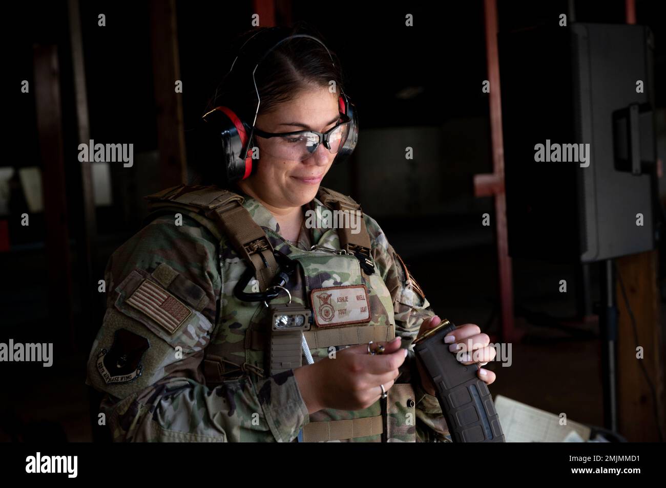U.S. Air Force Tech Sgt. Ashlie Mikell, 628 Air Base Wing command chief ...