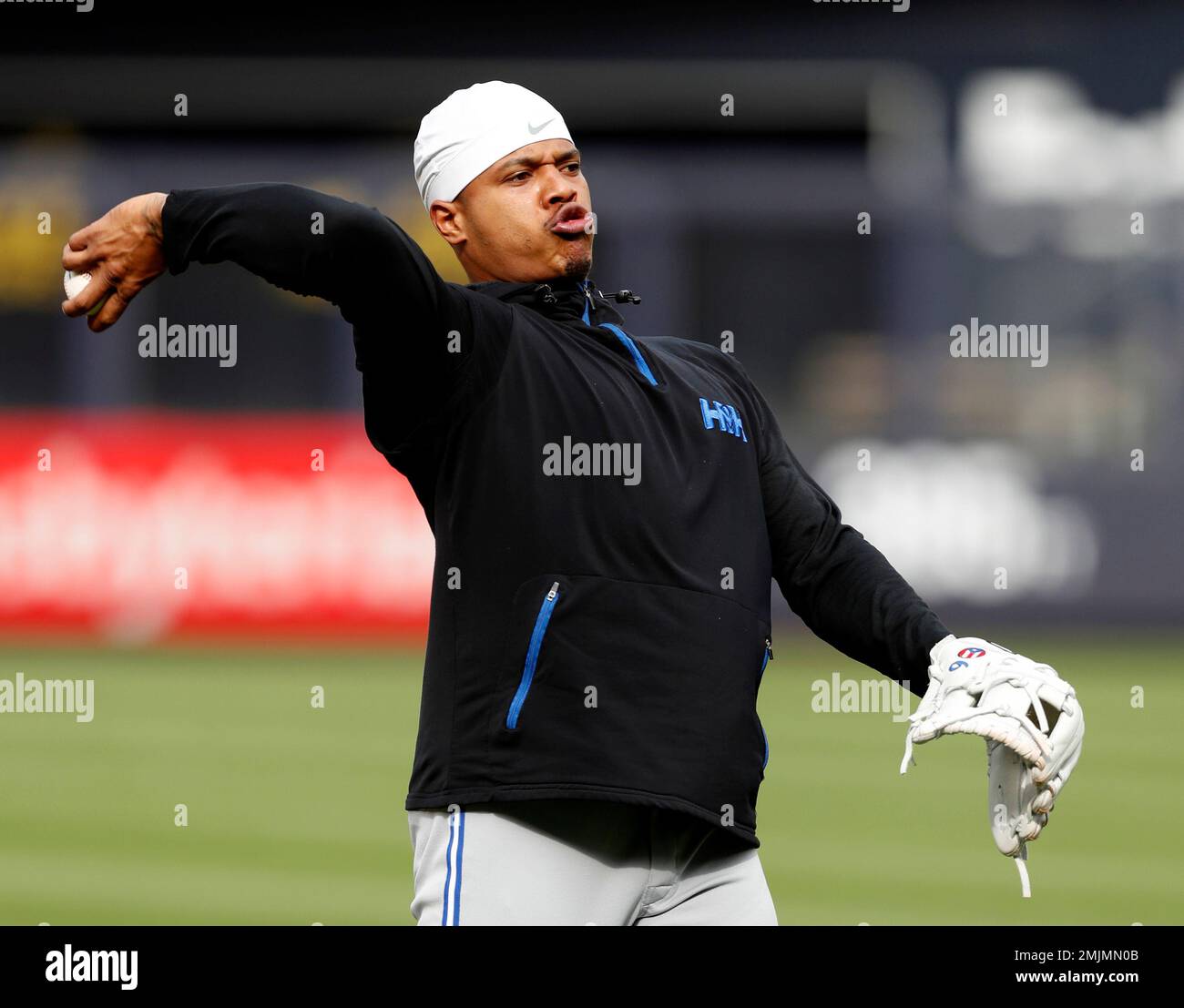 Toronto Blue Jays starting pitcher Marcus Stroman throws as he takes ...