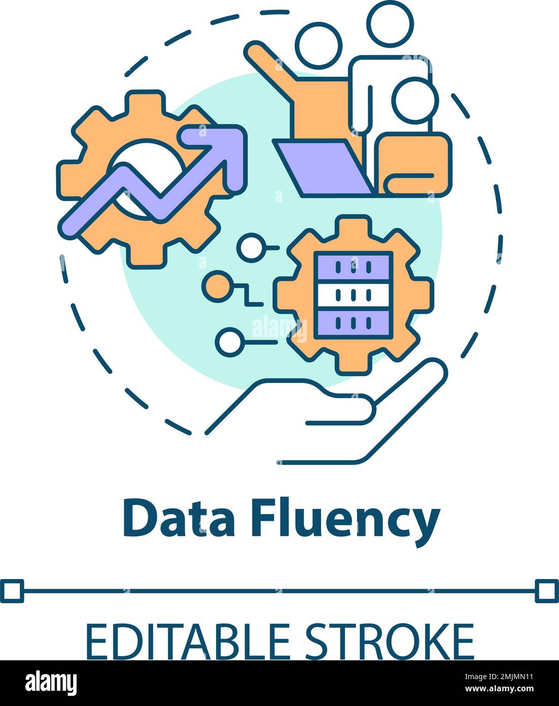 Data fluency concept icon Stock Vector Image & Art - Alamy