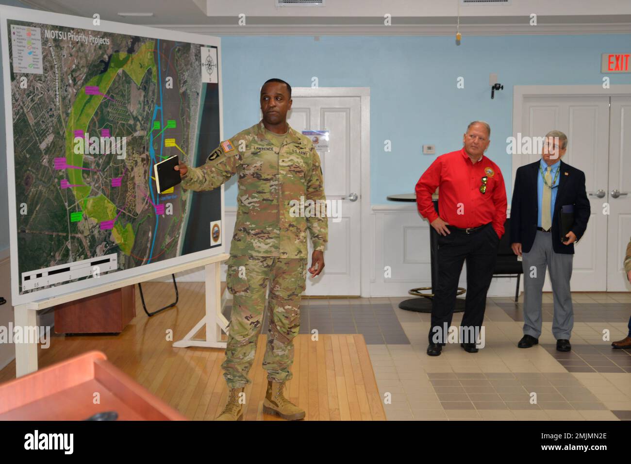 Members of the 596th Transportation Brigade brief Brig. Gen. Gavin A ...