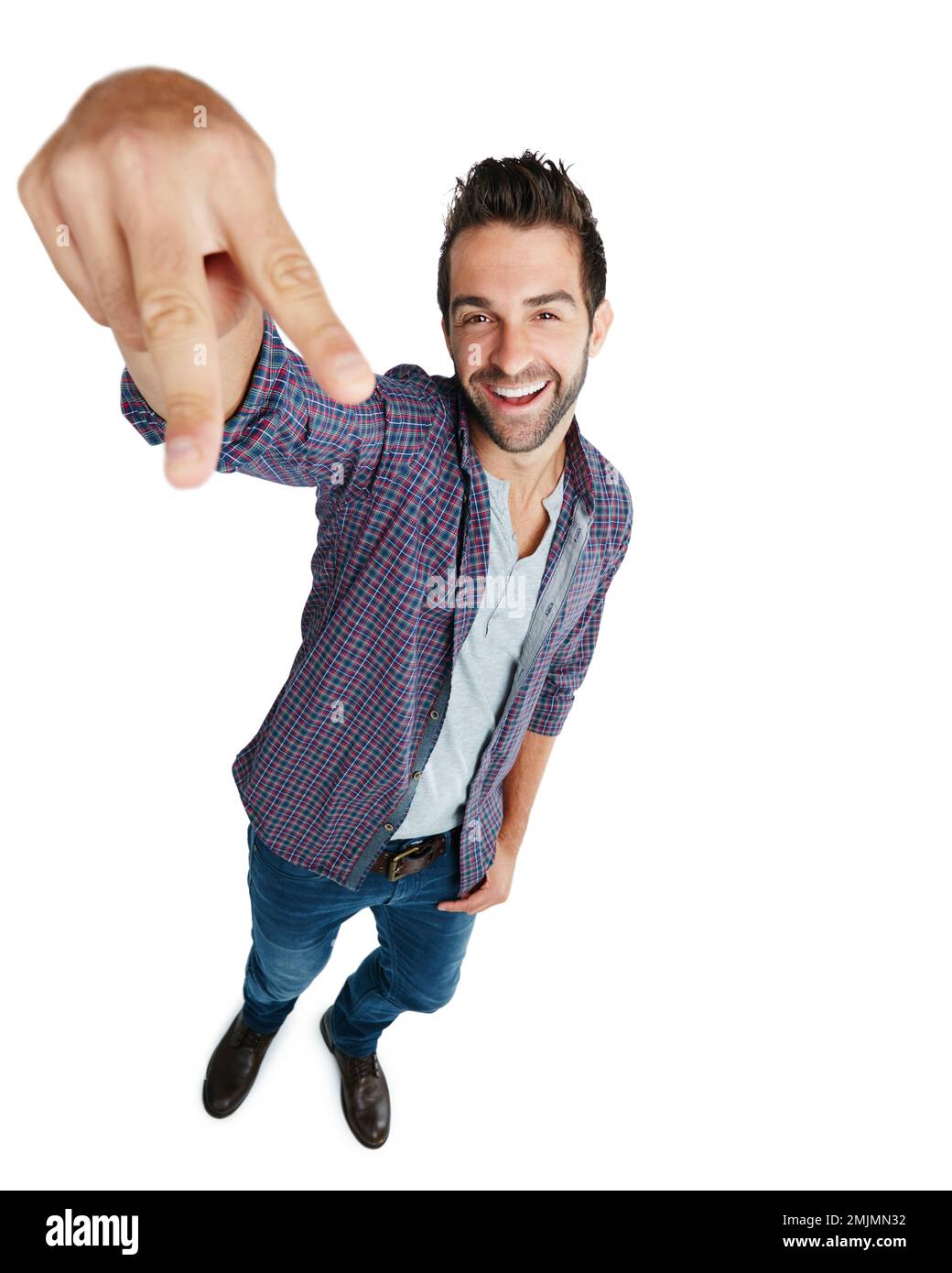 Peace bro...Studio shot of a young man showing the peace sign against a ...