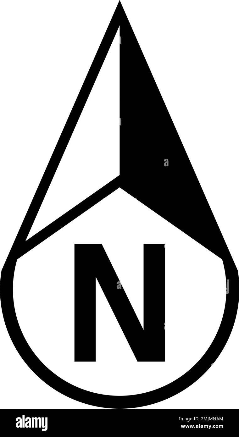 Basic North Arrow Mark Sign Symbol Icon for Map Orientation. Vector ...
