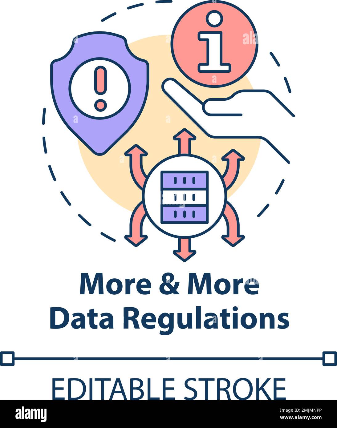 More and more data regulations concept icon Stock Vector Image & Art - Alamy