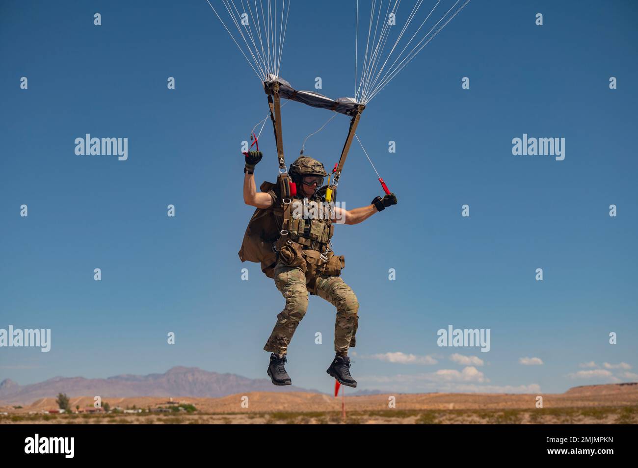 Senior Airman Justin Krumwiede, a pararescuemen assigned to the 58th ...