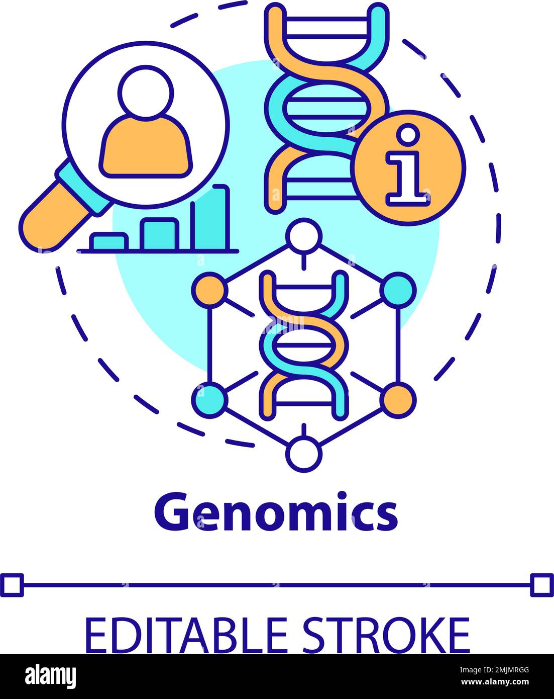 Genomics concept icon Stock Vector Image & Art - Alamy