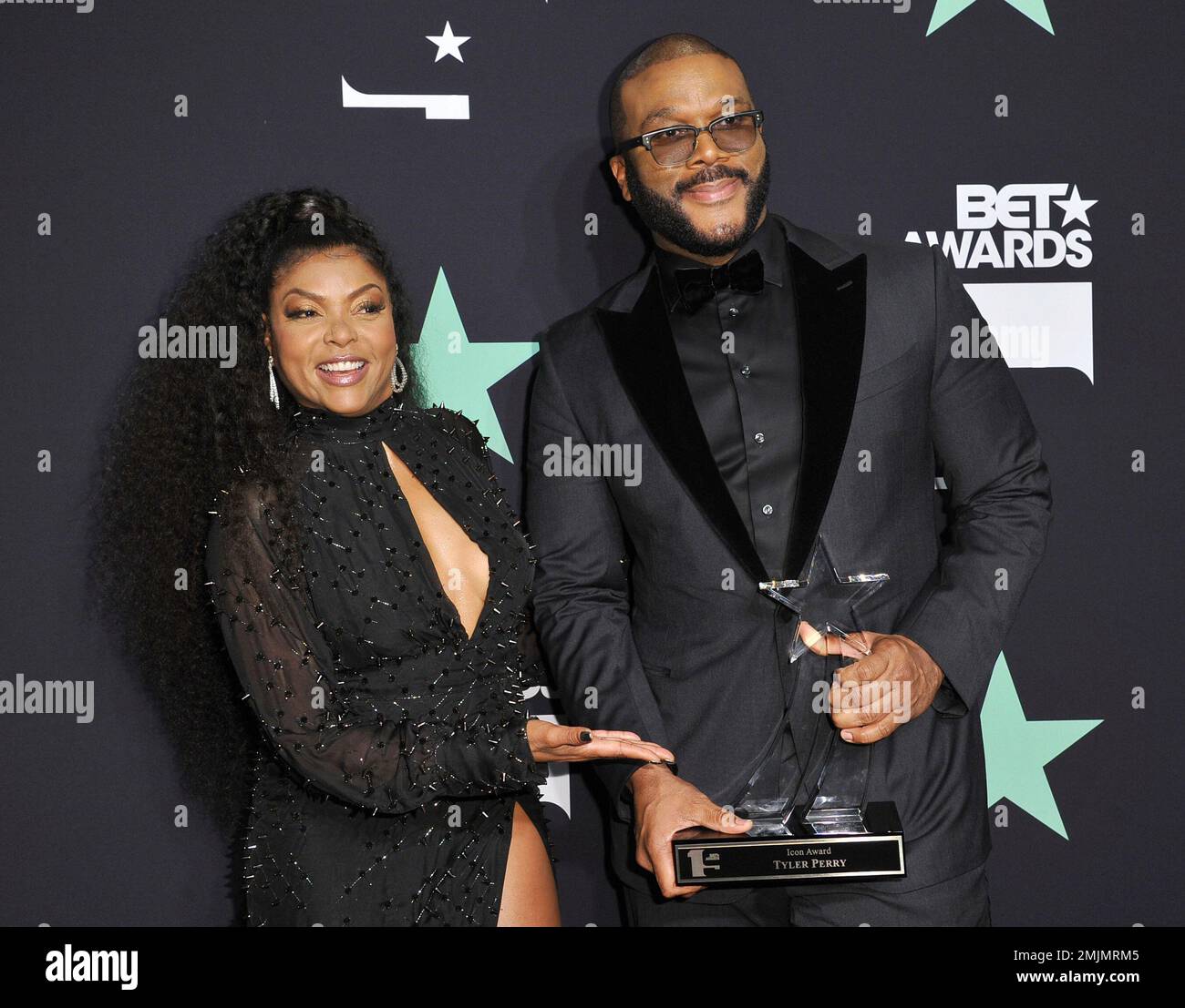 Taraji P. Henson, left, and Tyler Perry, recipient of the ultimate icon ...