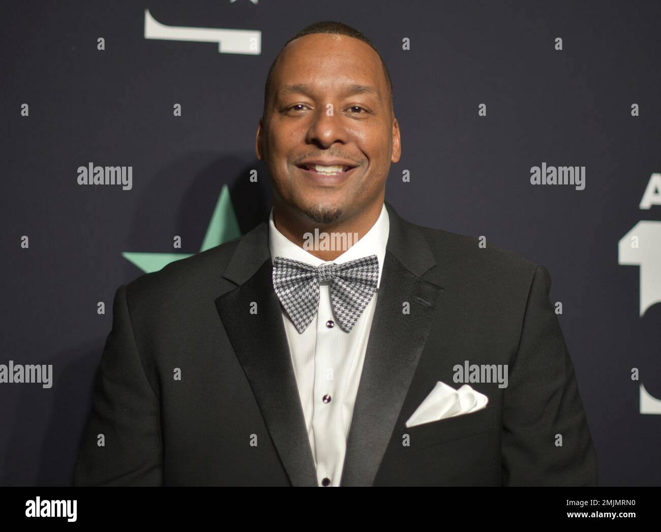 Deon Taylor poses in the press room at the BET Awards on Sunday, June ...