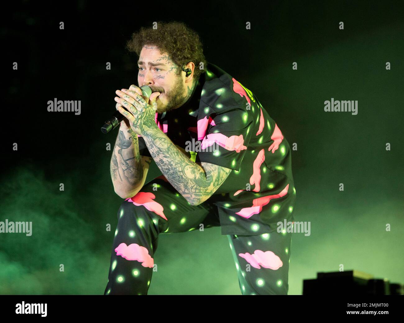 Post Malone performs on Day 3 of the 2019 Firefly Music Festival at The ...