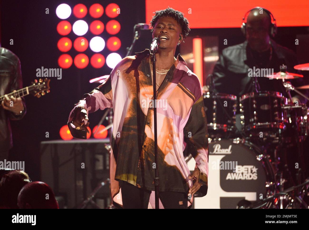 Lucky Daye performs "Roll Some Mo" at the BET Awards on Sunday, June 23 ...