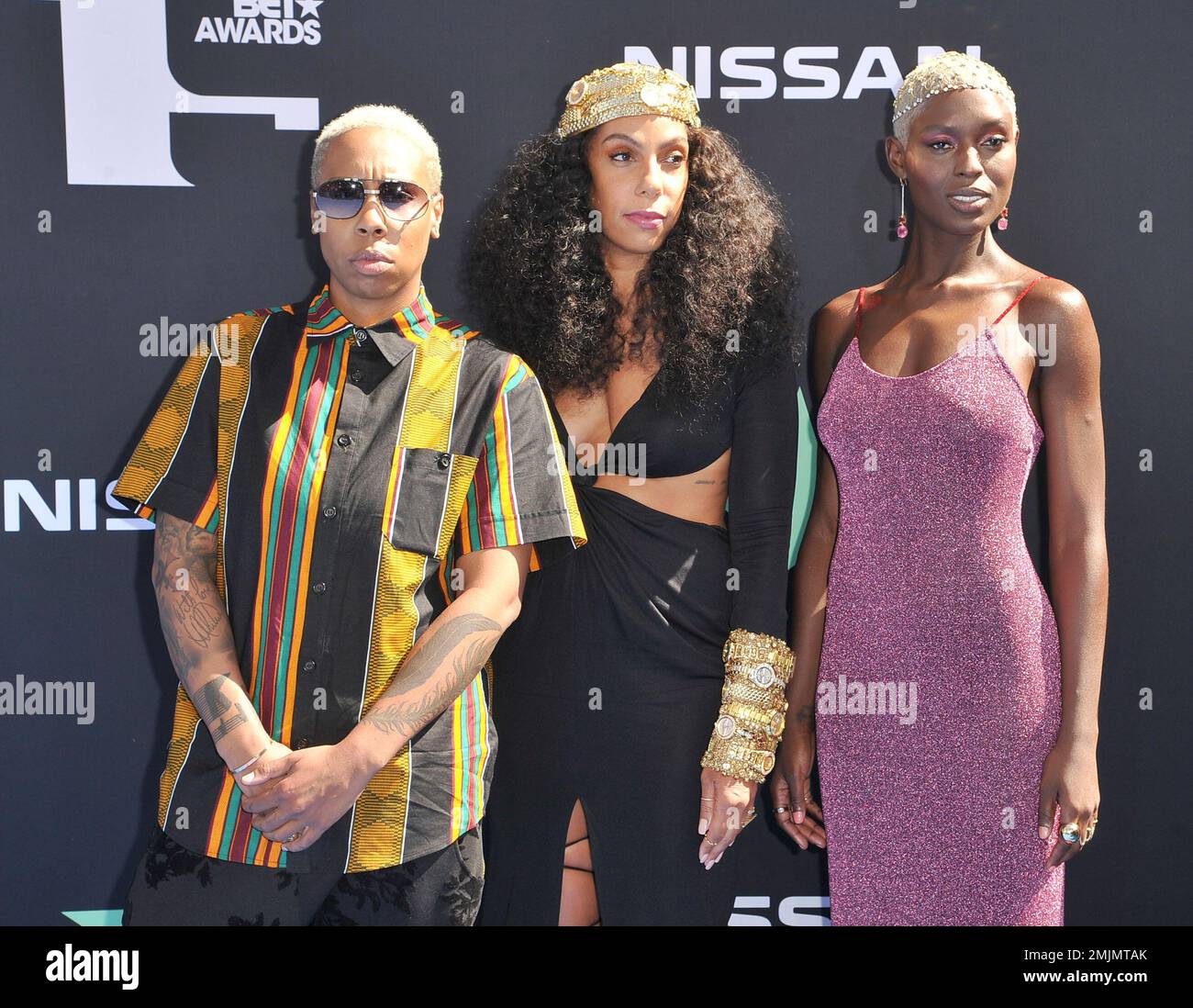 Lena Waithe, from left, Melina Matsoukas and Jodie Turner-Smith arrive ...