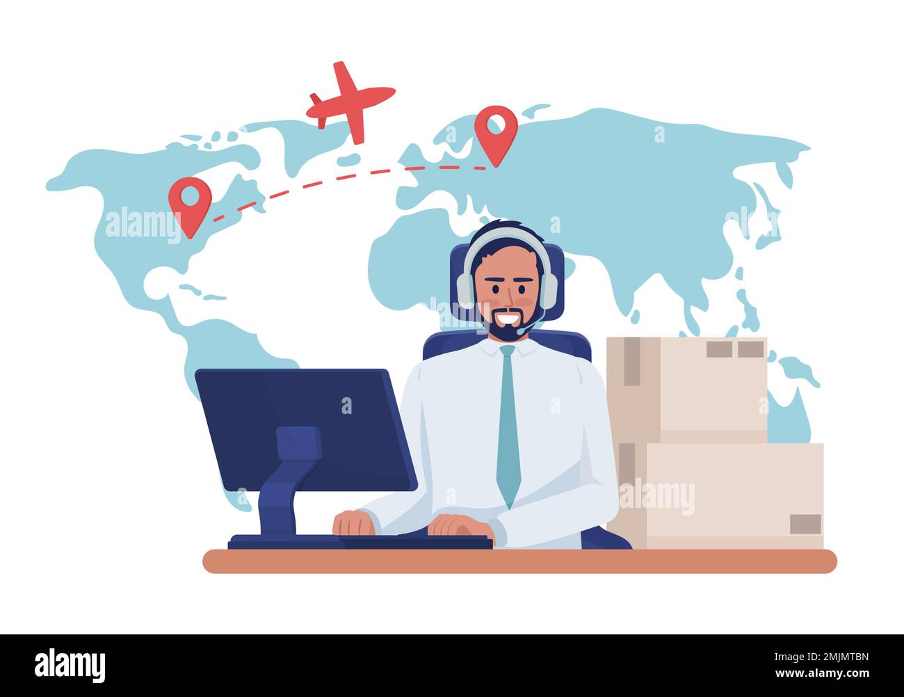 Global logistics concept animation hi-res stock photography and images ...
