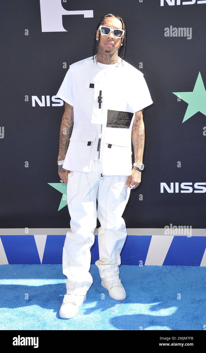Tyga arrives at the BET Awards on Sunday, June 23, 2019, at the ...