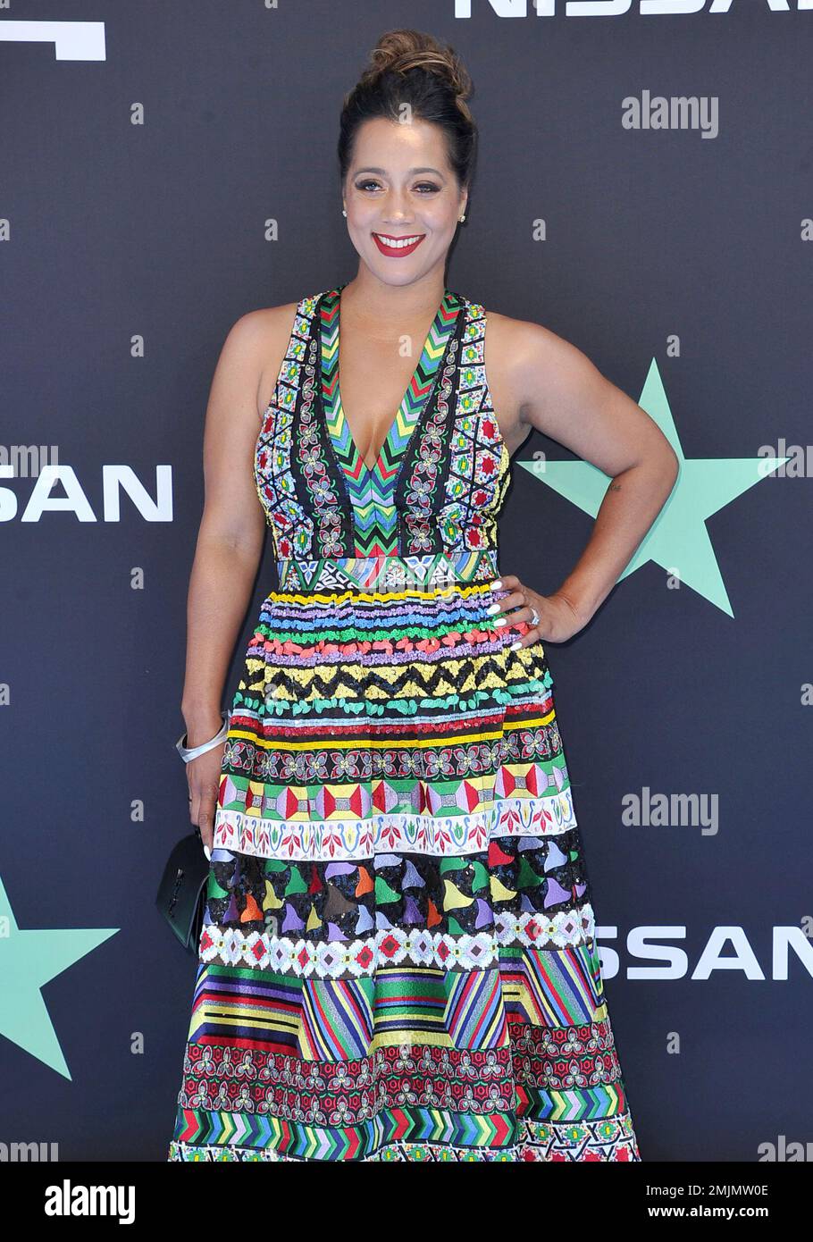 Roxanne Taylor arrives at the BET Awards on Sunday, June 23, 2019, at the Microsoft Theater in ...