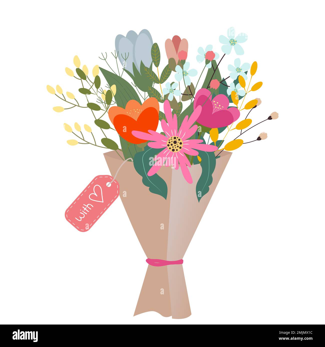 Spring flowers bouquet. Spring flowers Stock Vector Image & Art - Alamy
