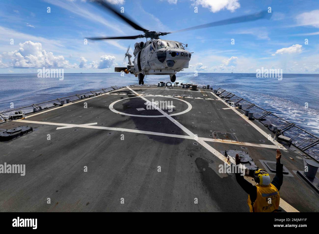 PHILIPPINE SEA (Aug. 31, 2022) An MH-60K helicopter attached to Japan ...