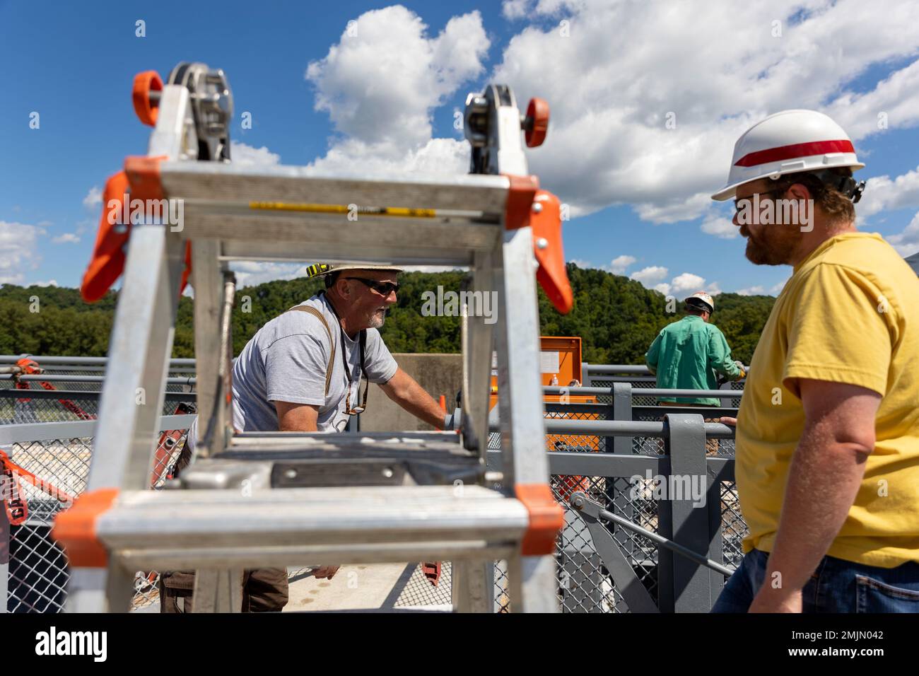 Pat McQuade, a team leader with the U.S. Army Corps of Engineers Medium ...