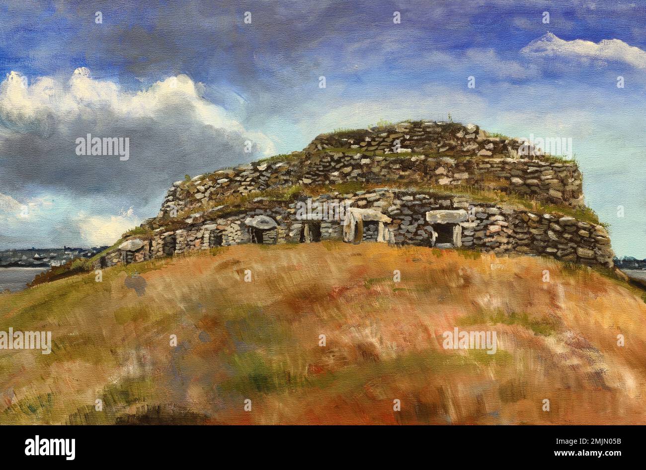 Cairn of Barnenez - neolithic monument in Brittany. It was built around ...
