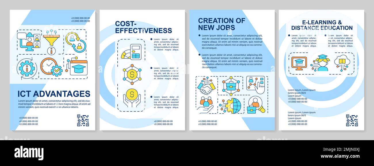 ICT advantages blue brochure template Stock Vector Image & Art - Alamy ICT advantages blue brochure template Stock Vector Image & Art - Alamy