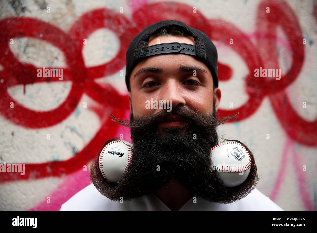 Teddy Bonnet from Loire region poses during the France's Beard ...