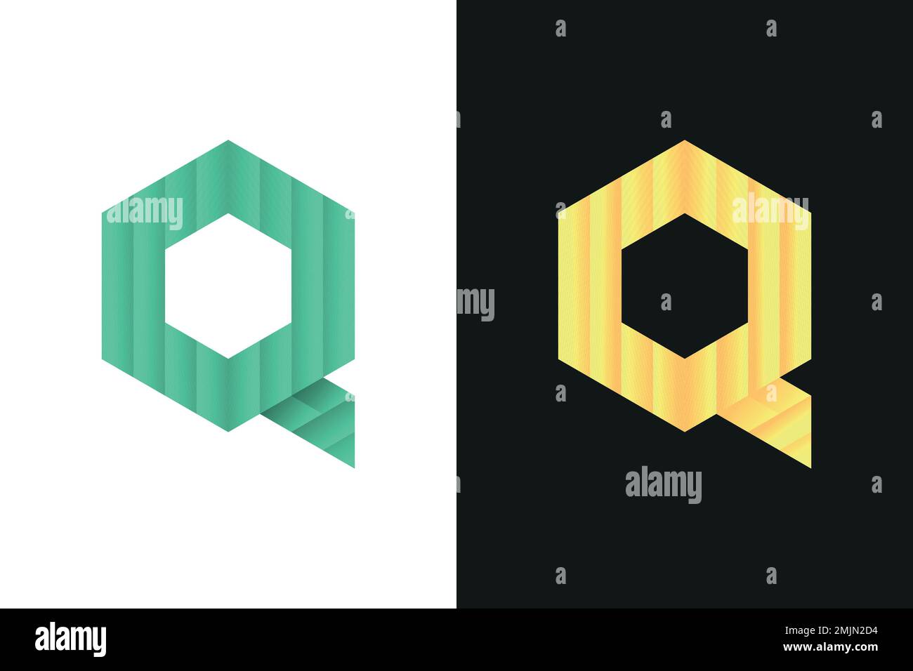 Gradient Colorful Abstract Q Letter Illustration Stock Vector Image ...