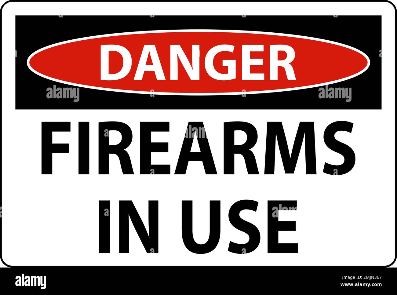 Danger Firearms Allowed Sign Firearms In Use Stock Vector Image & Art ...