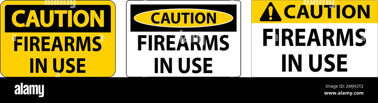 Caution Firearms Allowed Sign Firearms In Use Stock Vector Image & Art ...