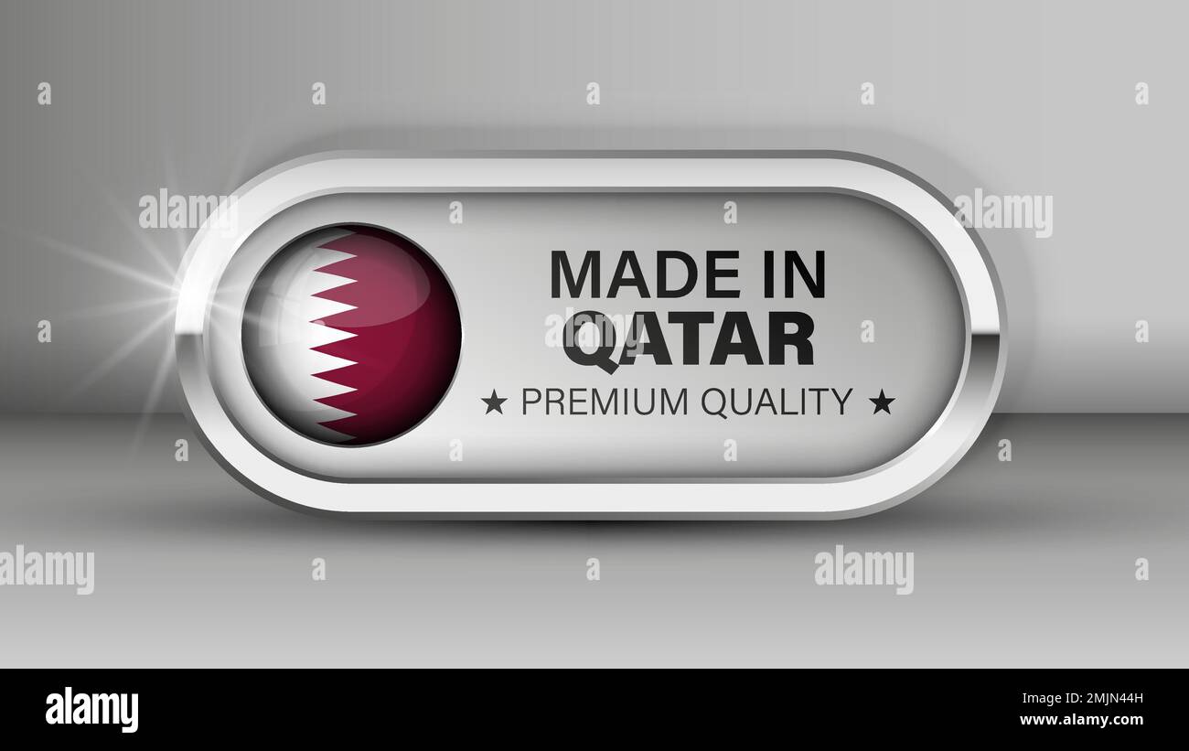 Made in Qatar graphic and label. Element of impact for the use you want ...