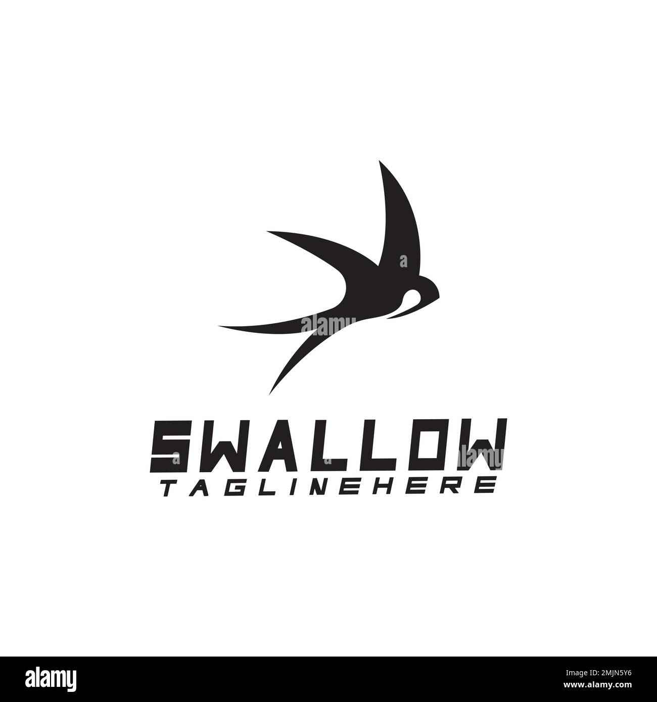 Swallow logo. silhouette swallow flying logo vector isolated white ...