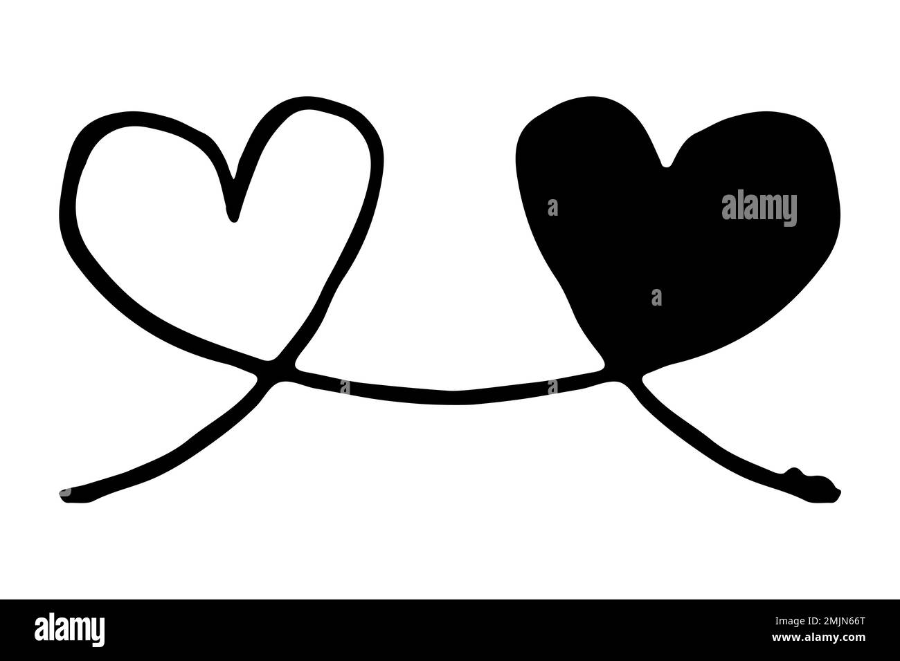 Linked Hearts Clip Art