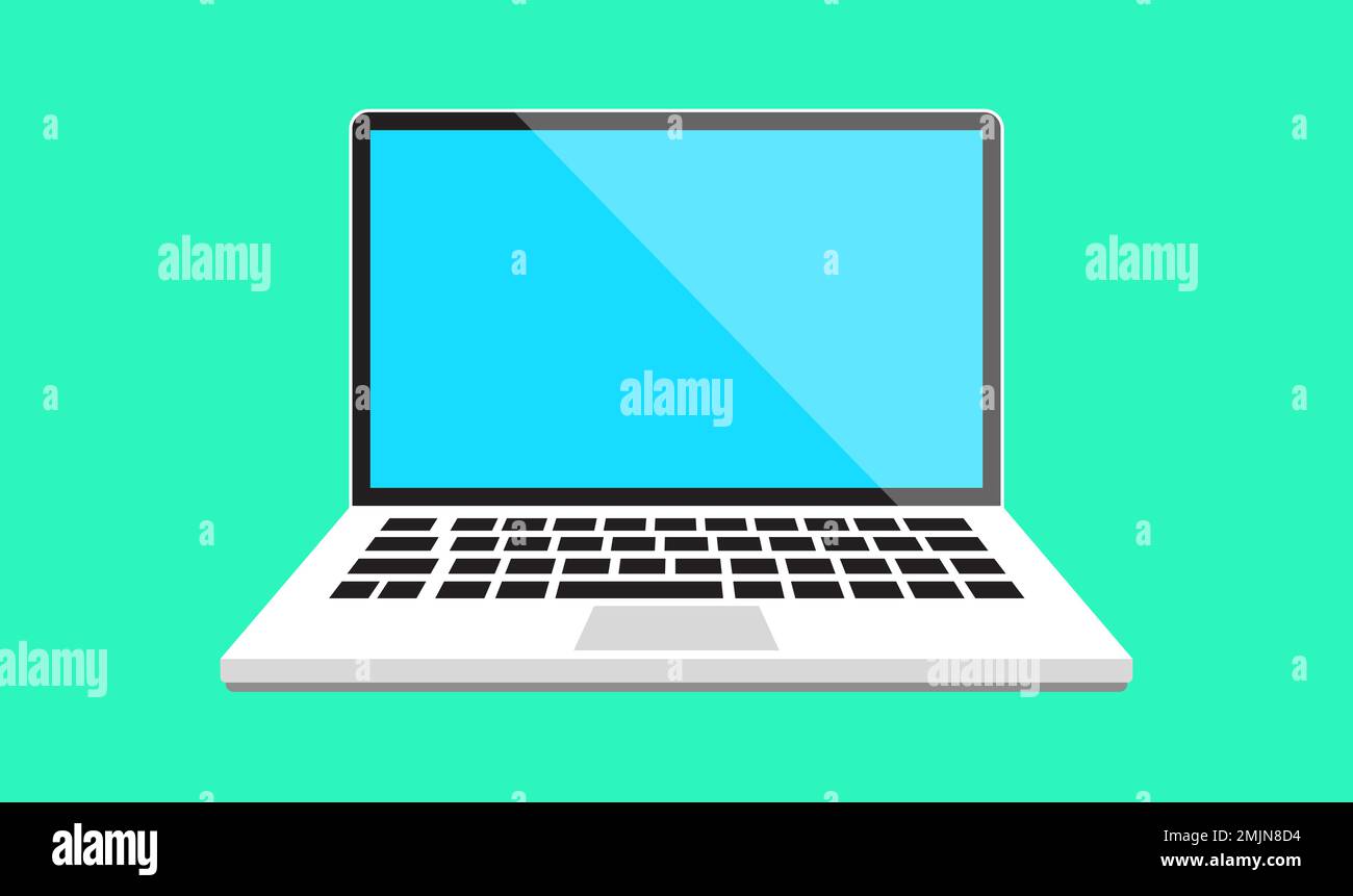 Laptop Display Modern Device Vector Illustration Stock Vector Image ...