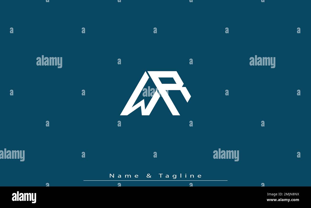 Alphabet letters Initials Monogram logo WR , RW Stock Vector Image ...