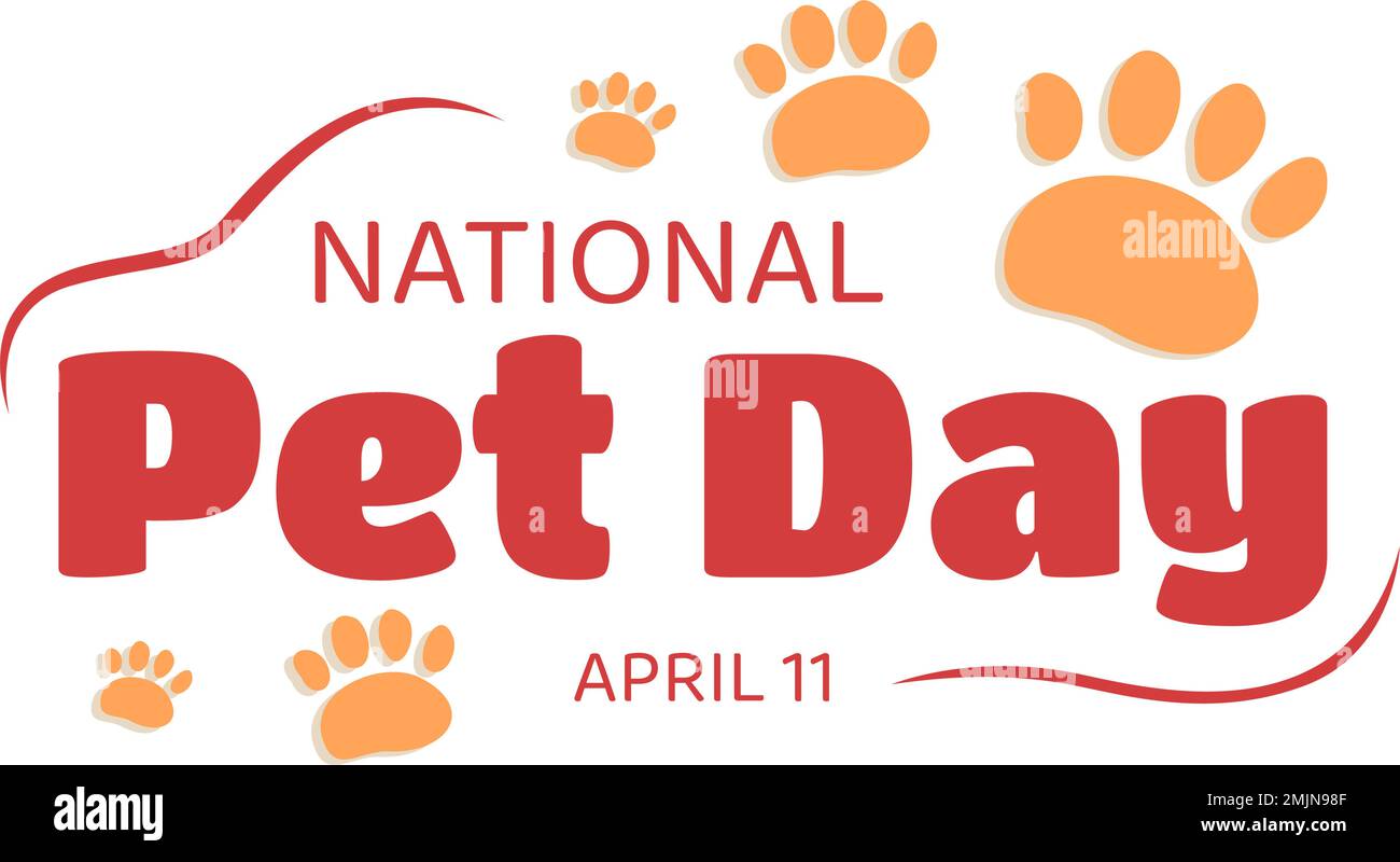 National Pet Day on April 11 Illustration with Cute Pets of Cats and ...