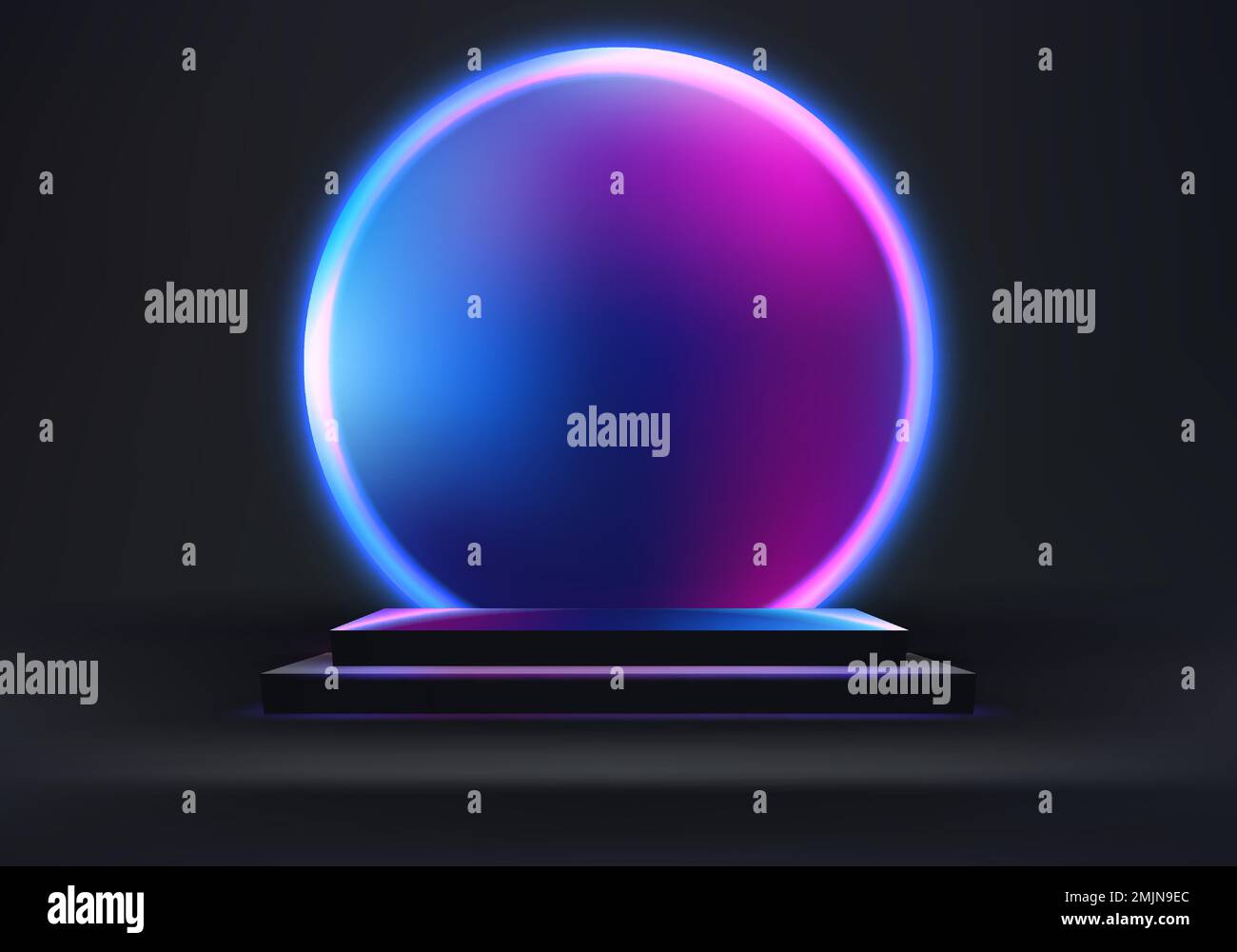 Empty scene glowing pink Stock Vector Images - Alamy