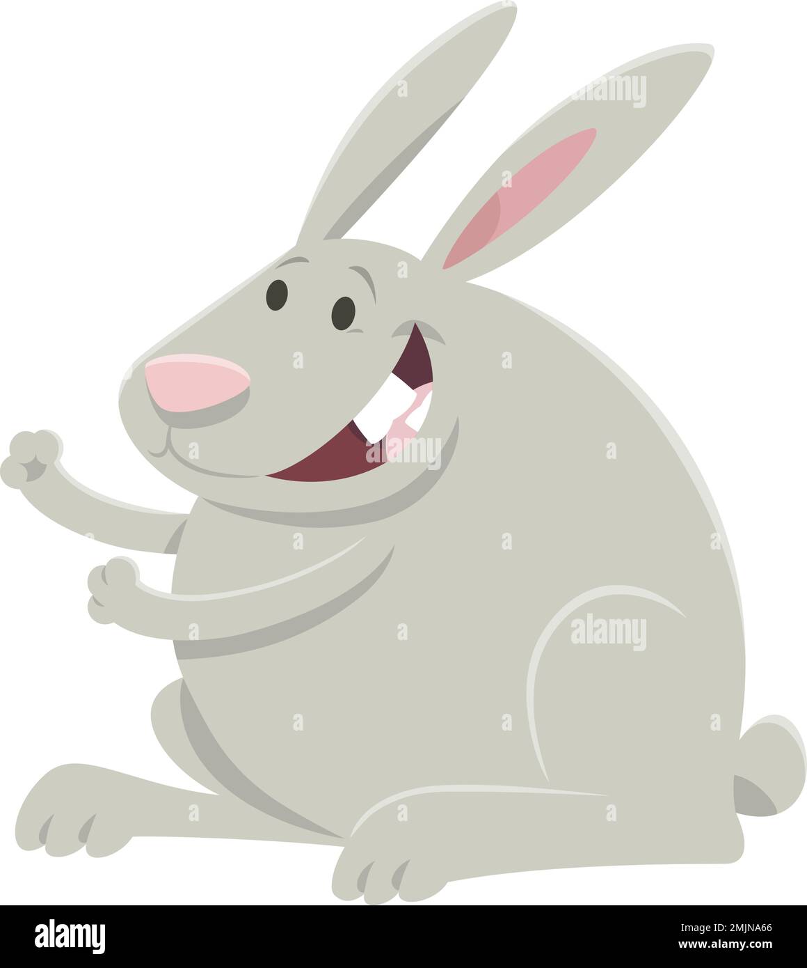 Cartoon illustration of cute rabbit comic animal character Stock Vector ...