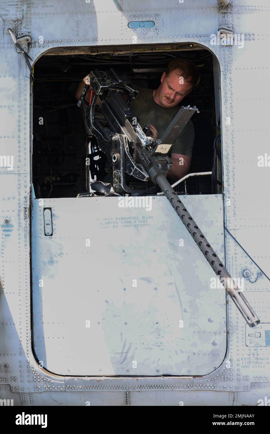 U.S. Marine Corps Cpl. Anthony Corcoran, CH-53E Super Stallion crew ...
