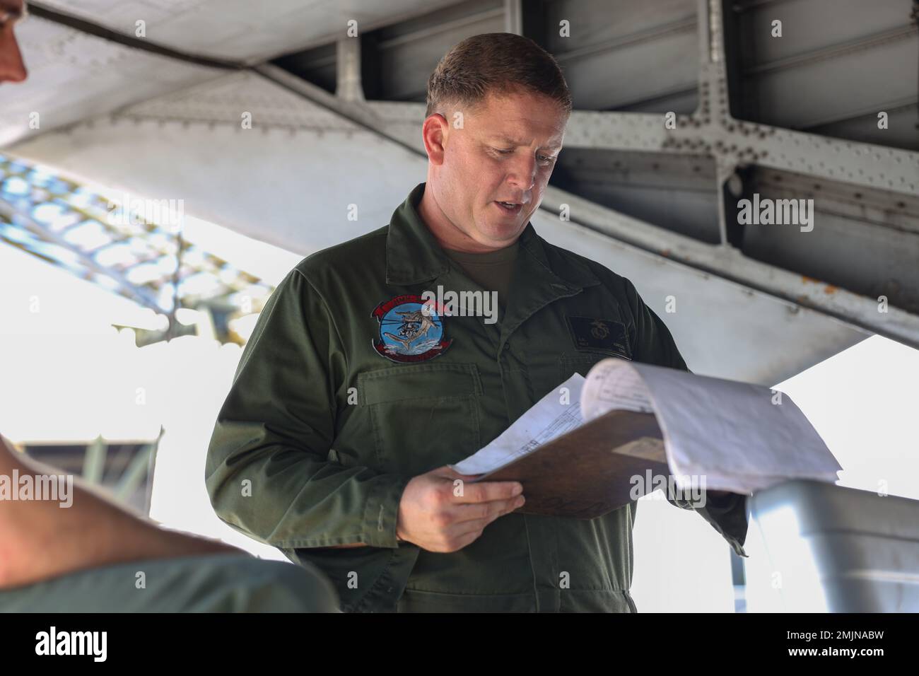 U.S. Marine Corps Staff Sgt. Matthew Jensen, CH-53E Super Stallion crew ...