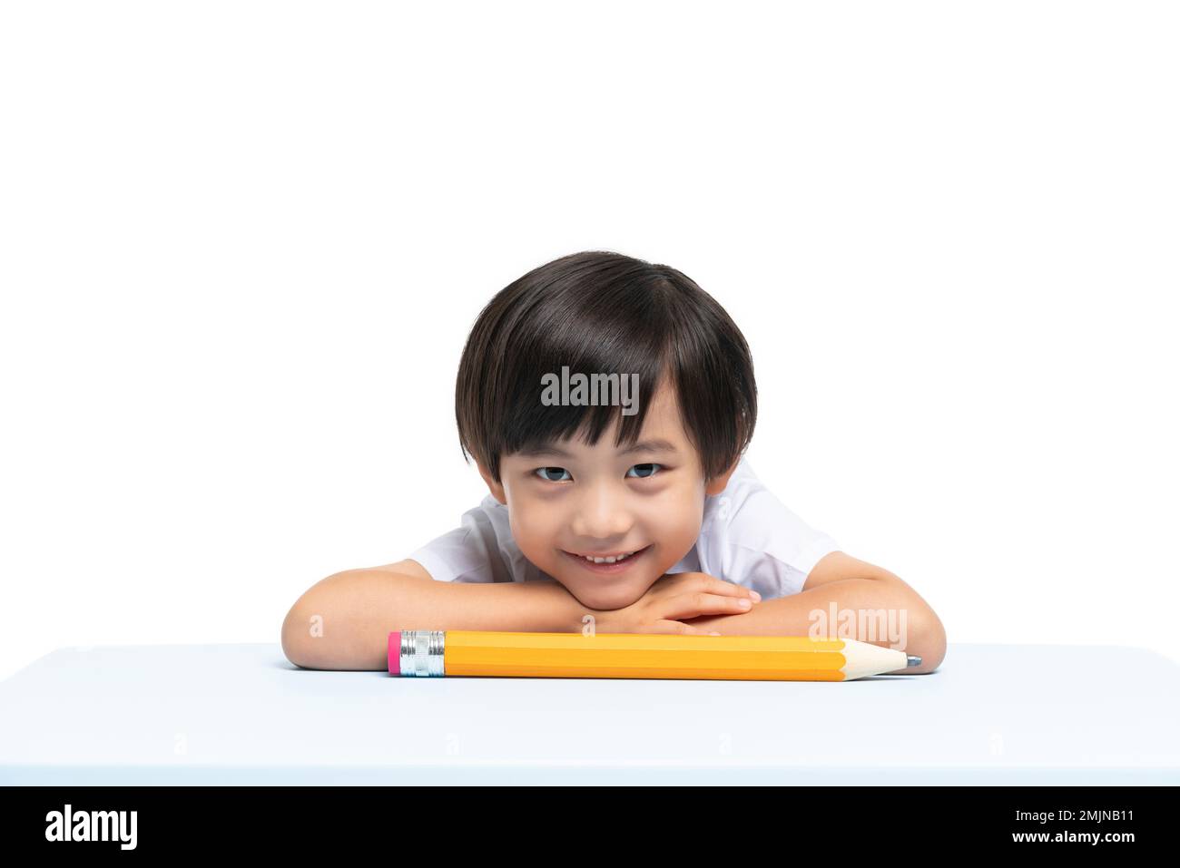 The little boy in learning Stock Photo - Alamy