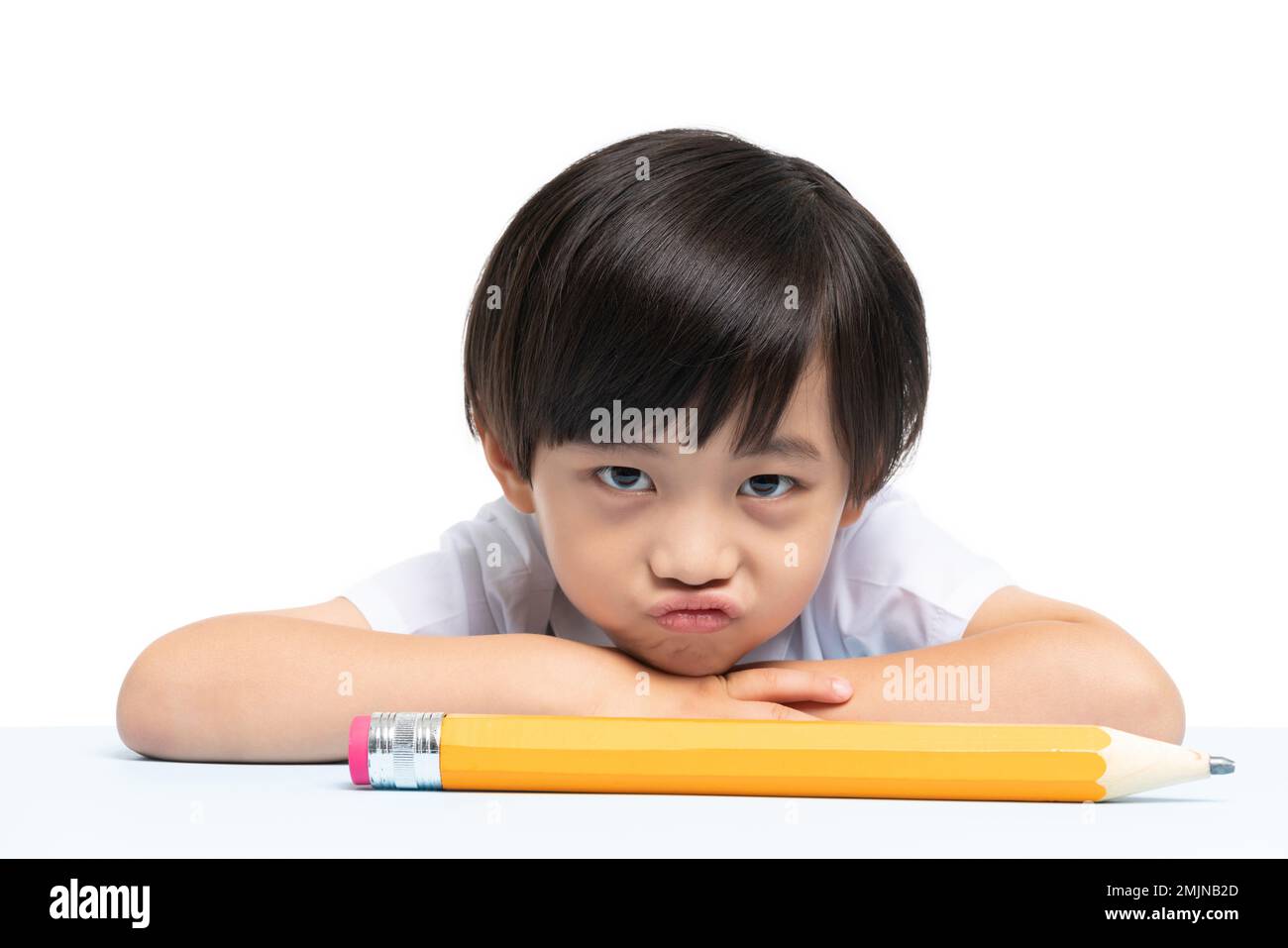 The little boy in learning Stock Photo - Alamy