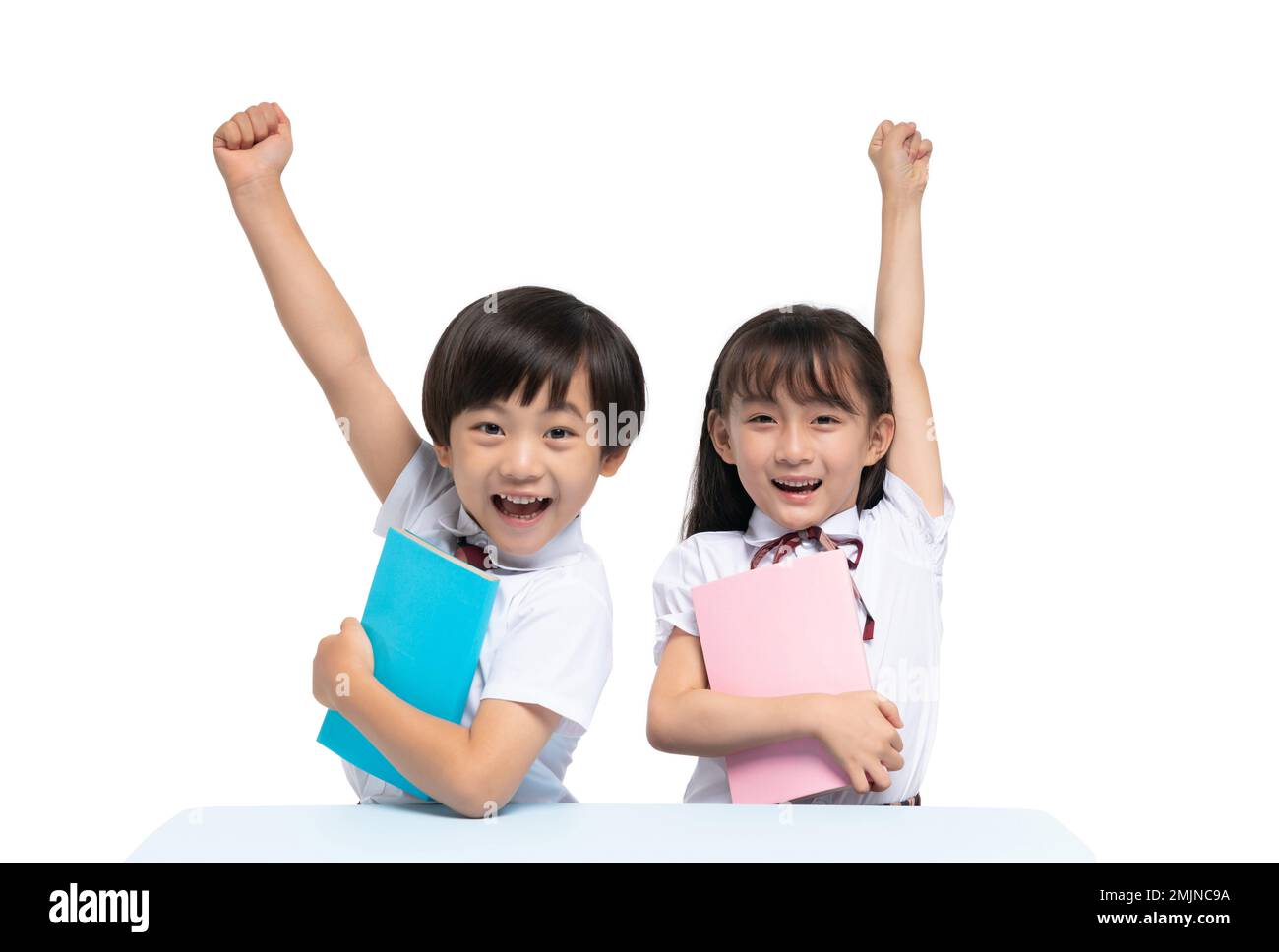 The little boy and little girl in the study Stock Photo - Alamy