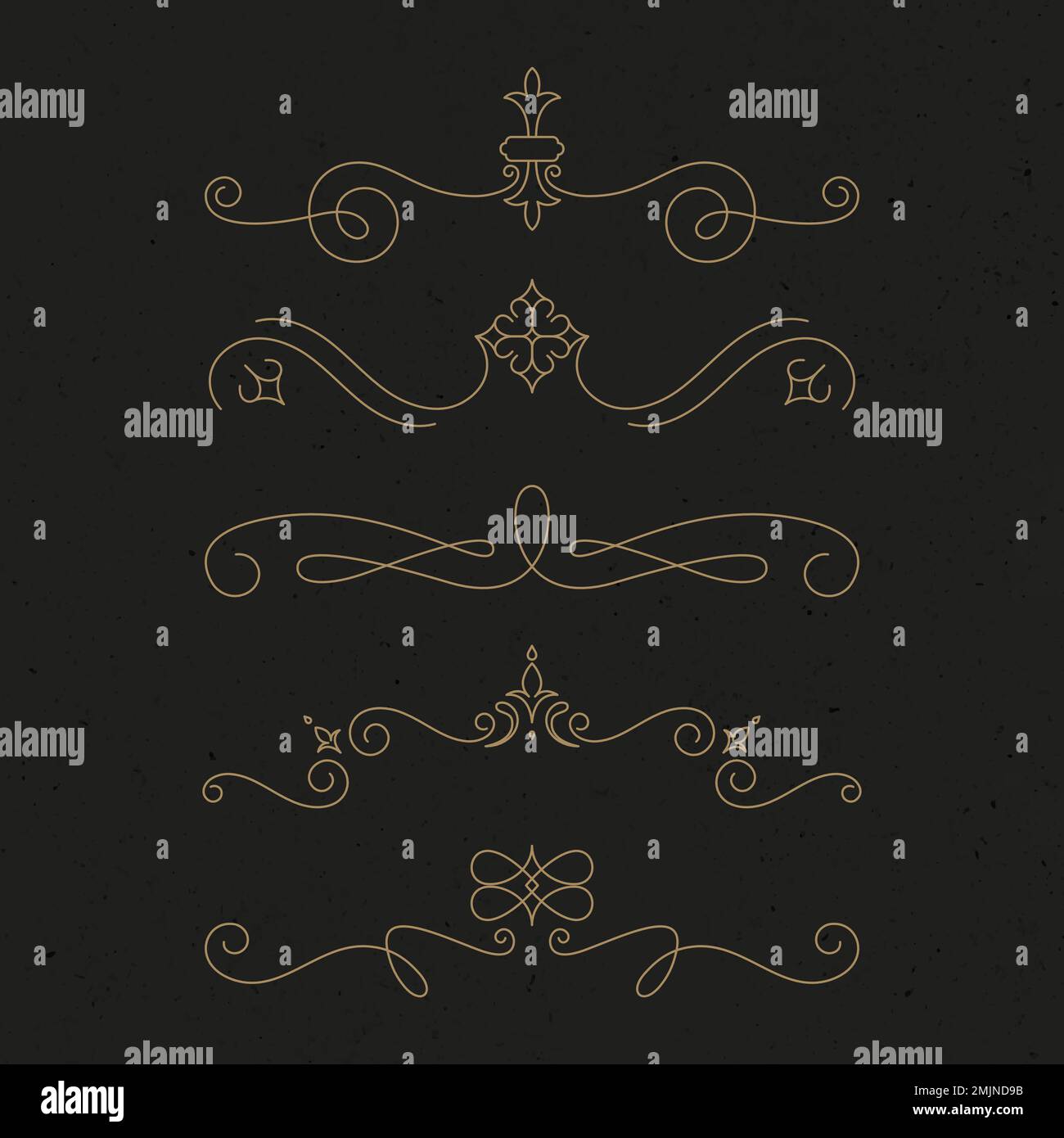 Vintage ornament vector set in luxury gold Stock Vector Image & Art - Alamy