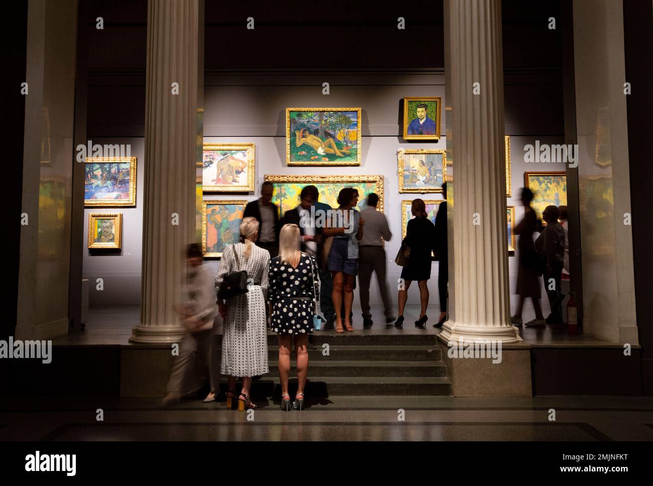 In this photo taken on Tuesday, June 18, 2019, Visitors look at ...